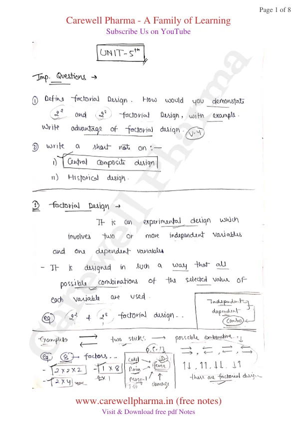 Unit 5 Biostatistics And Research Methodology 8th Semester B